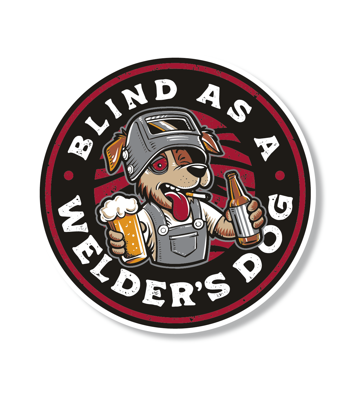 WELDERS DOG STICKER